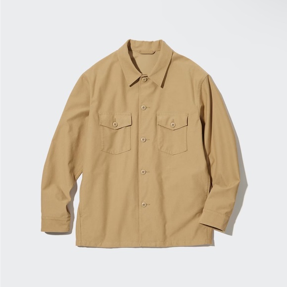 Uniqlo | Jackets & Coats | Mens Tan Buttonup Jacket L | Poshmark
